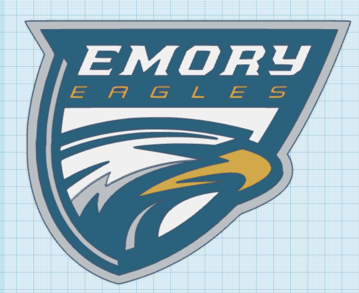 Emory University Eagles Logo by soundbylaura | Download free STL model ...