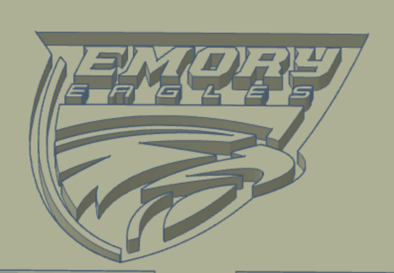Emory University Eagles Logo by soundbylaura | Download free STL model ...