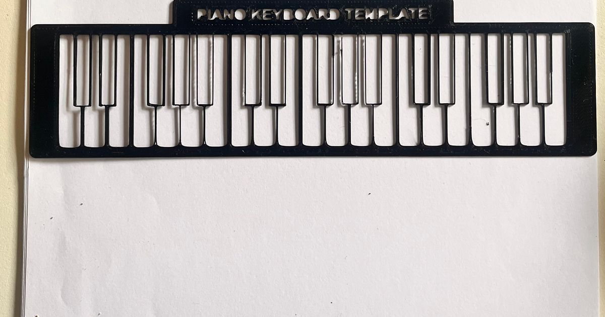 Piano Keyboard Template by Opari3D | Download free STL model ...