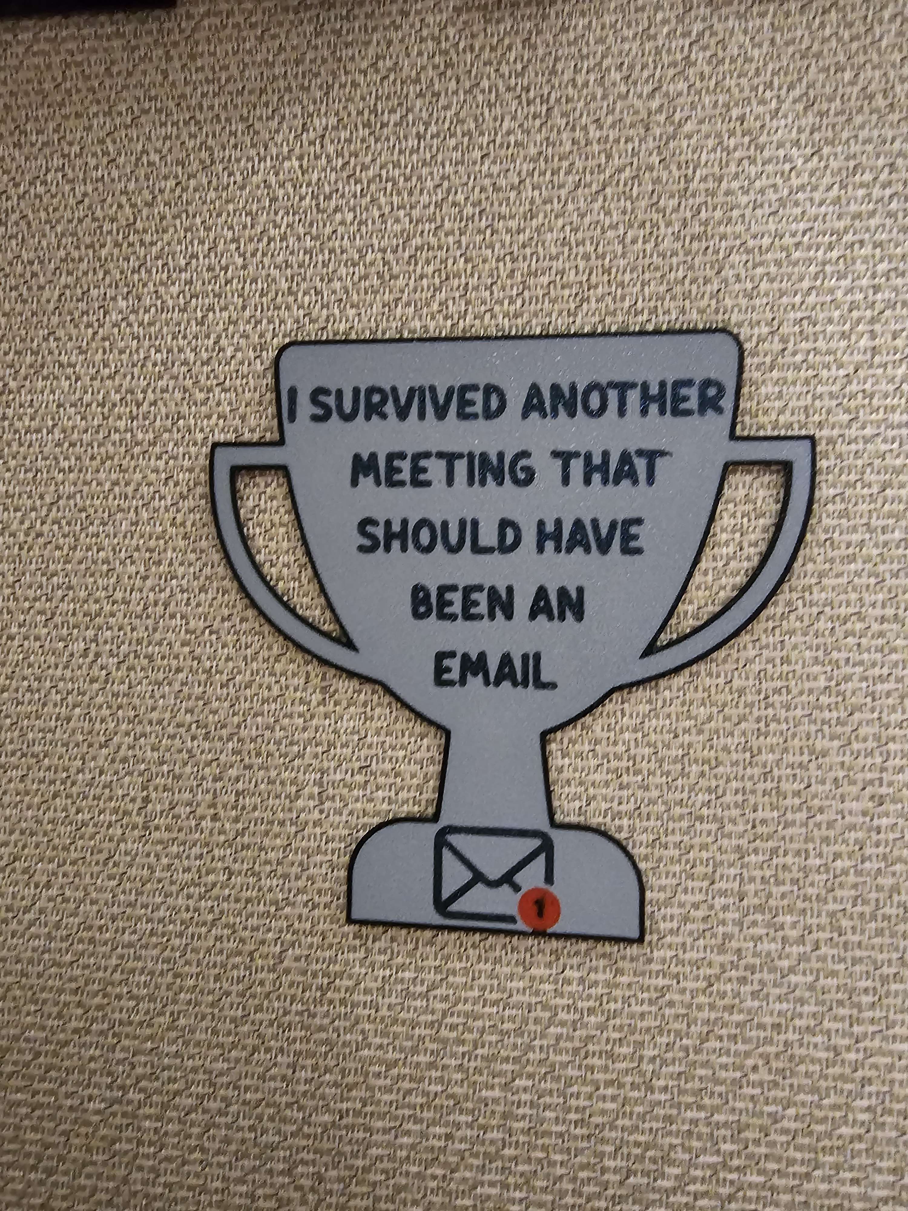 Meeting Survival Sign - Flattened by Spotkenyon | Download free STL ...