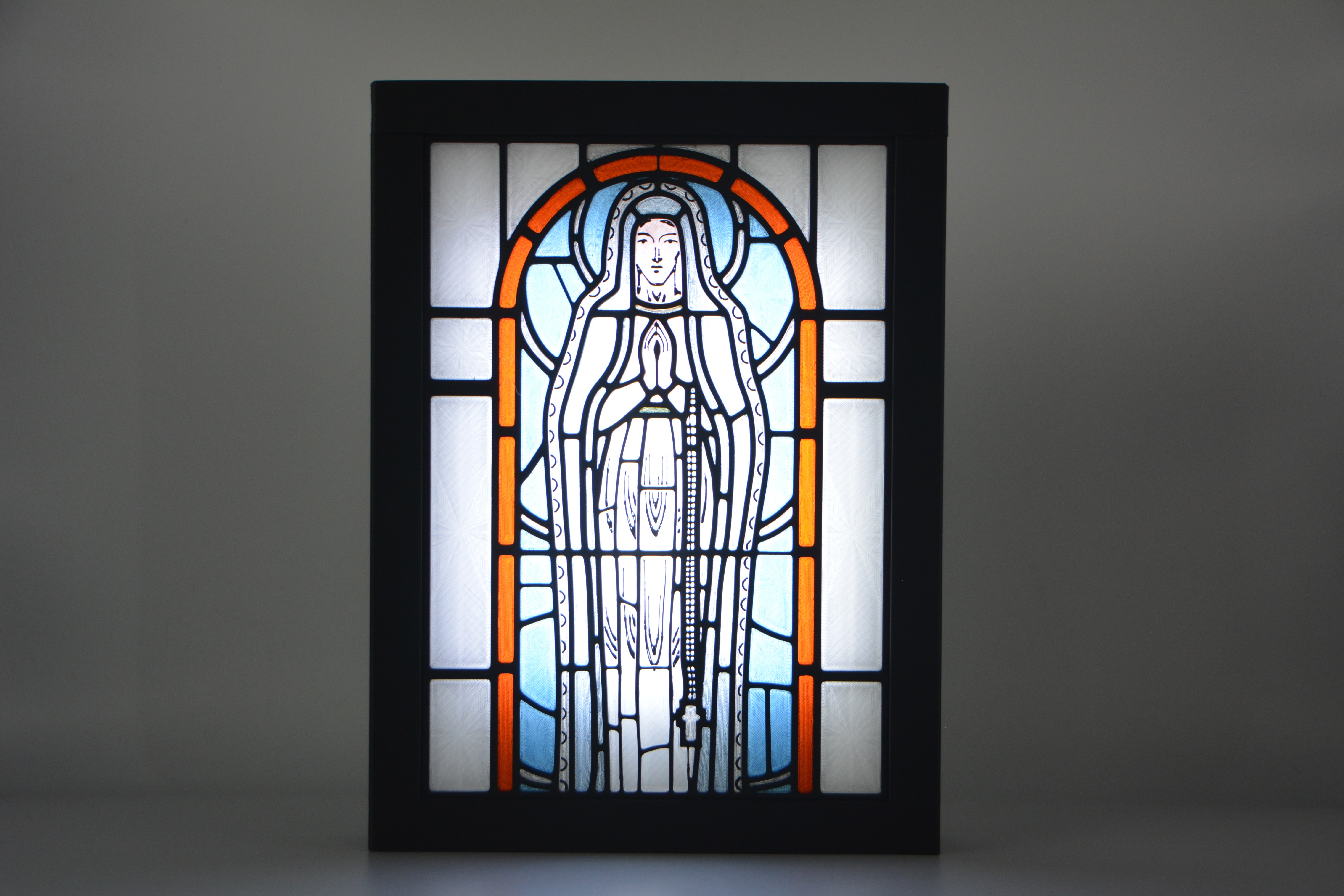 Virgin Mary Stained Glass Light Box by TheCraftyMaker | Download free ...