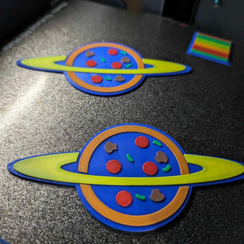Toy Story Alien Planet Logo Pizza Planet Flat Logo Design Vector'