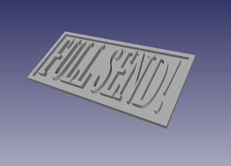 FULL SEND! framed Sign / Schild umrandet, Buchstaben herausstehend by ...