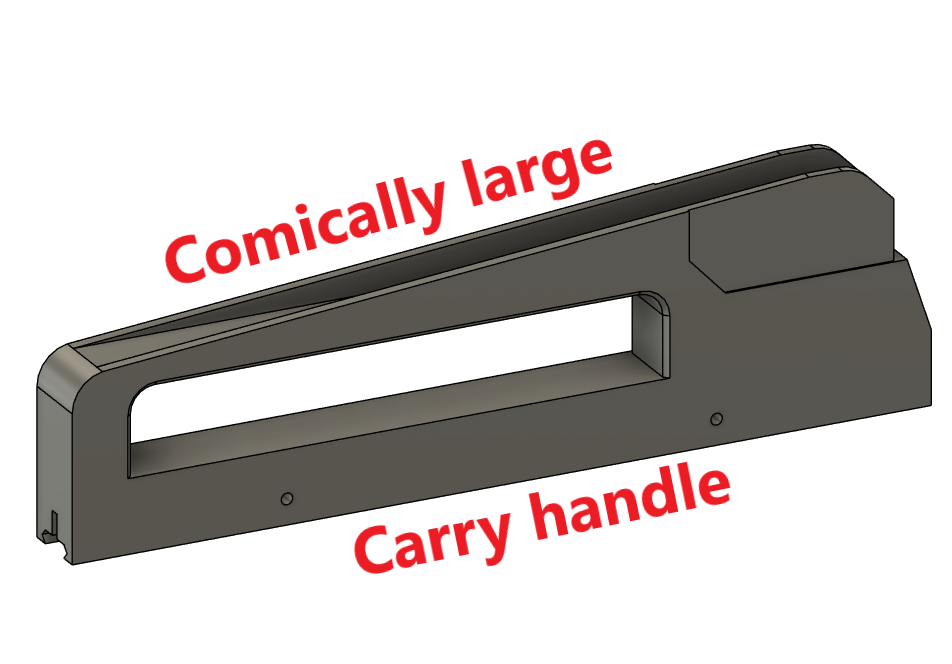 Comically large M16 carry handle by Shirley Productions | Download free ...