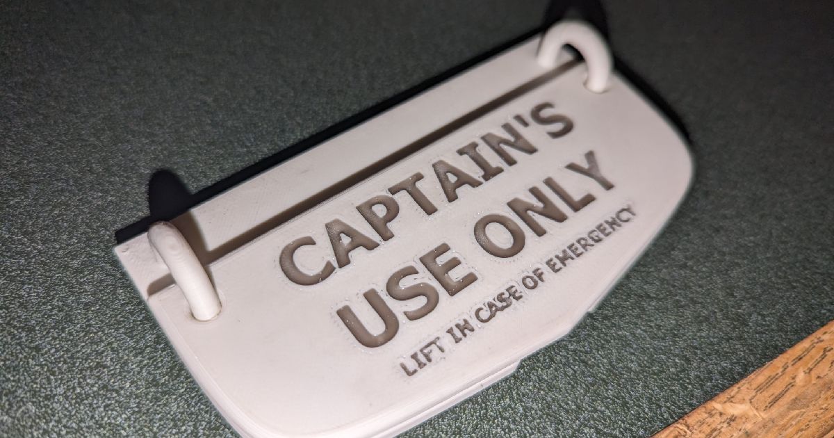 Captain's Use Boat Sign by Patthews | Download free STL model ...