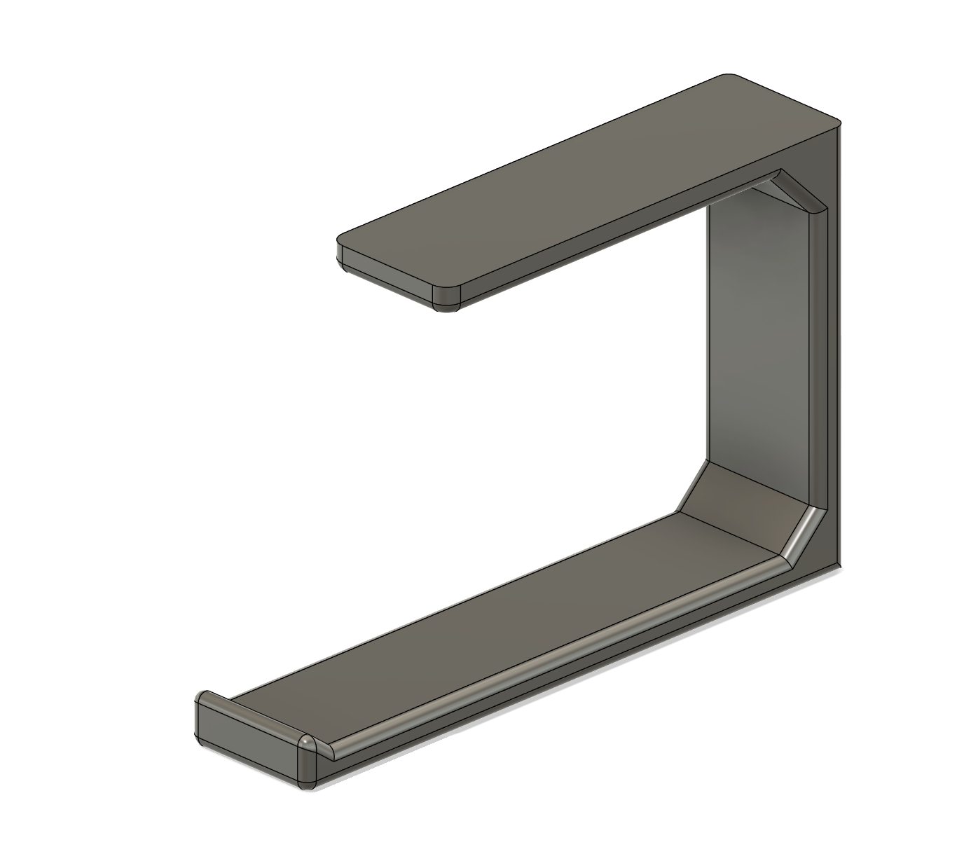 Under Desk Keyboard Mount Hanger by Forrest | Download free STL model ...