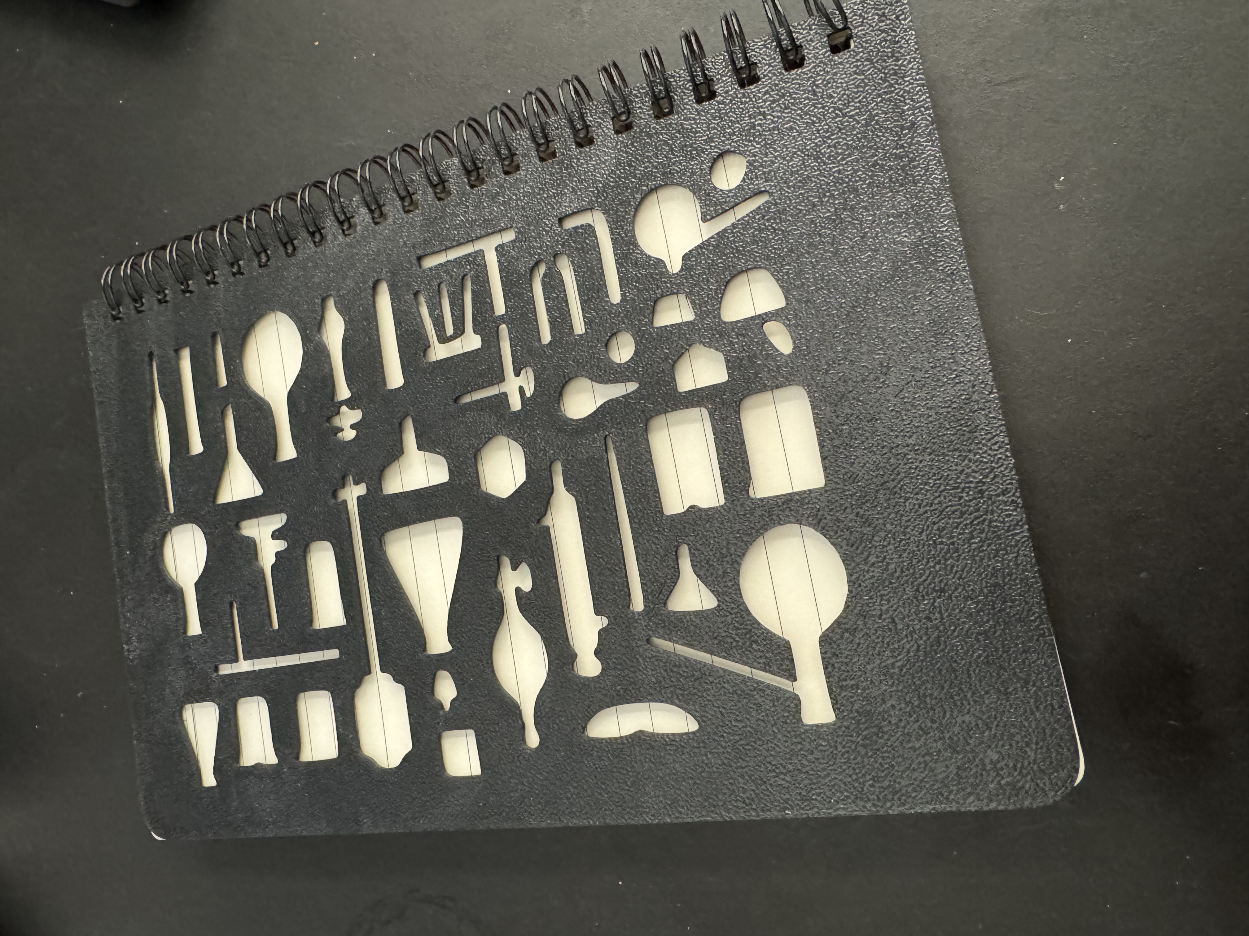 Notebook cover frame for stencils by illegible | Download free STL ...