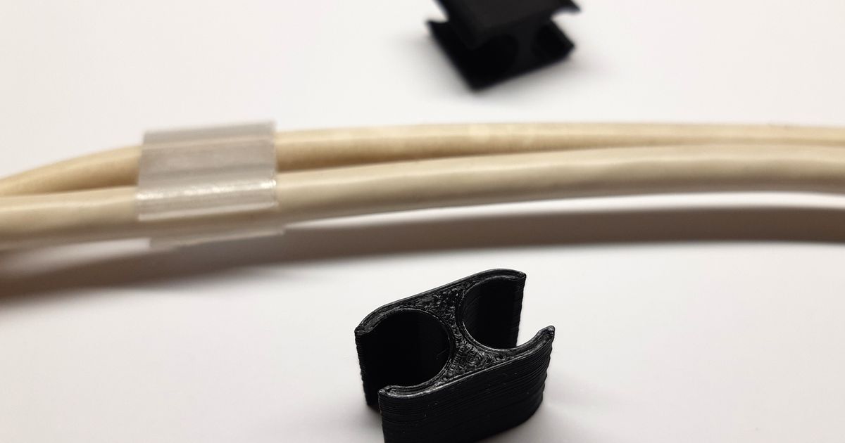 Cable clip: holds two cables together by Joerg_H | Download free STL ...