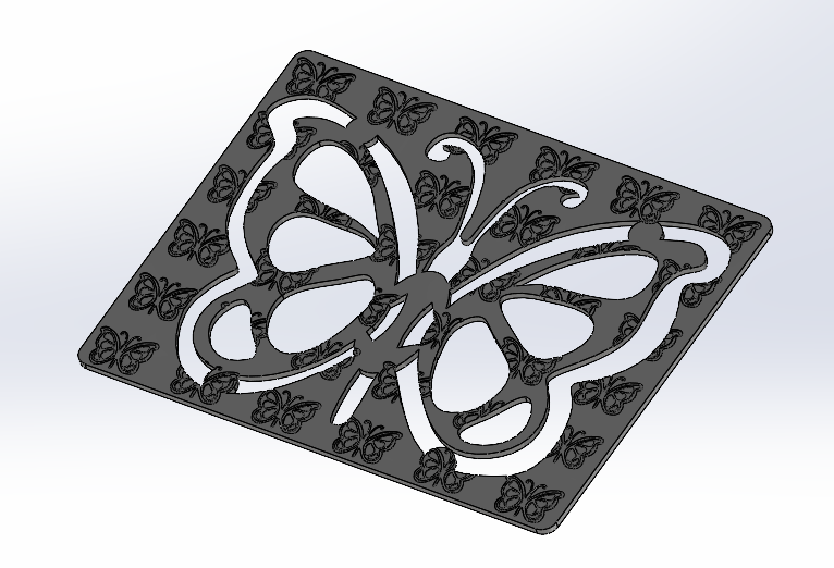 Butterfly Drawing Template by yurfeus | Download free STL model ...