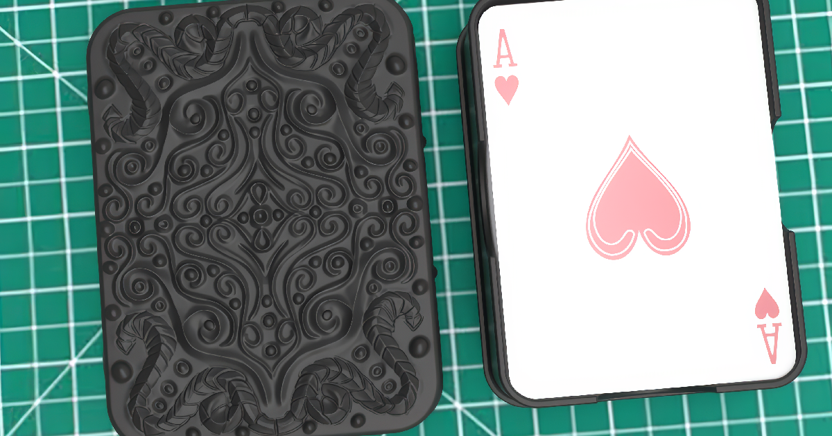 Decorated Filigree Poker Playing Card Box by ArtisticMusician ...