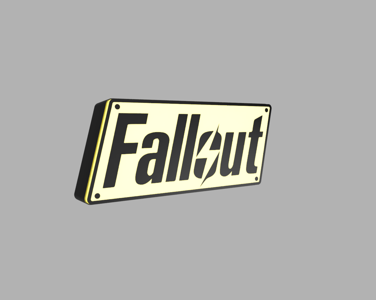 Fallout Logo Lightbox by Valda3D | Printables Store