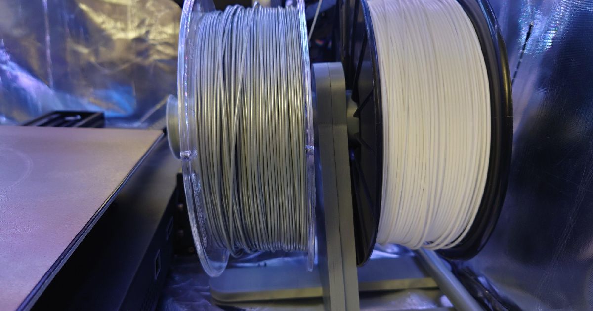 Dual spool holder - two filament spools holder by Eugeniusz | Download ...