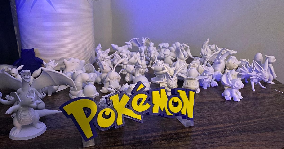 Pokemon Logo for Bambu dual colour von KyleAR | Kostenloses STL-Modell ...