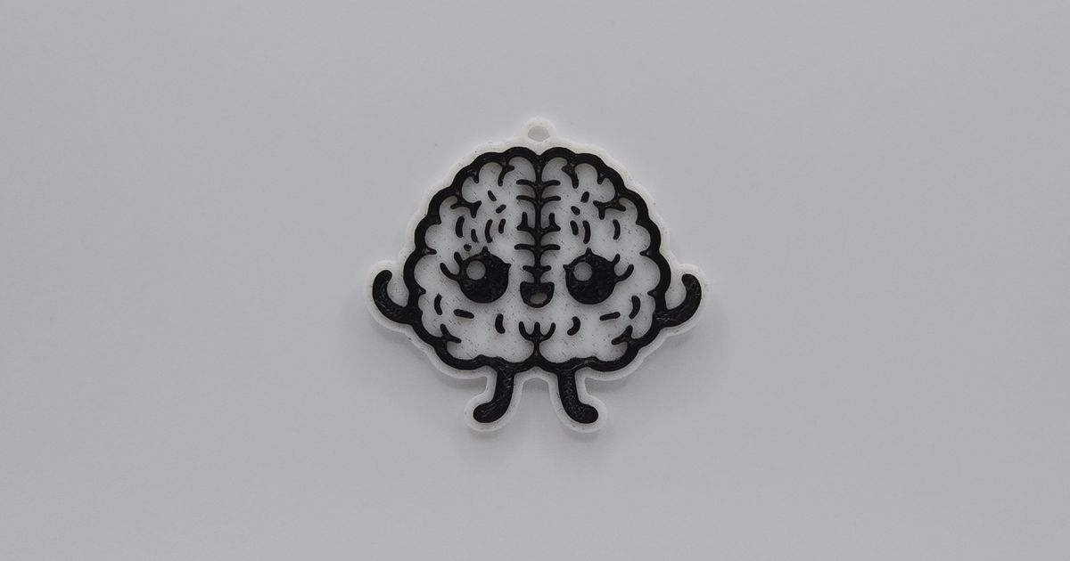 Cute Anatomical Brain Keychain by FC2M3D | Download free STL model ...