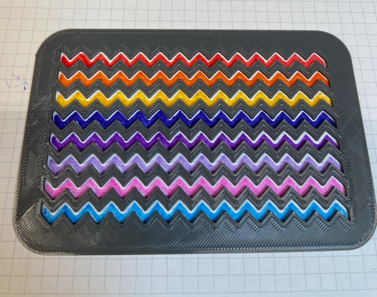 zig zag pattern stencil by andrea biancotto | Download free STL model ...