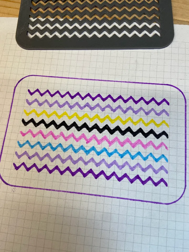 zig zag pattern stencil by andrea biancotto | Download free STL model ...