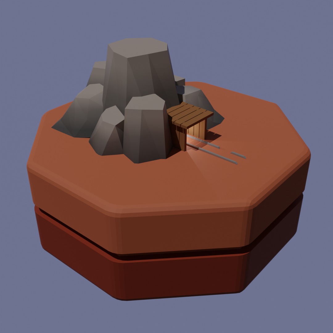 Low Poly Mine by BQjesuHD | Download free STL model | Printables.com