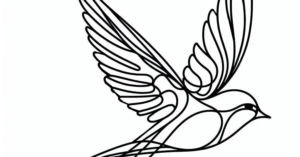 Wall art - Line bird 4 by Nina Máčová | Download free STL model ...