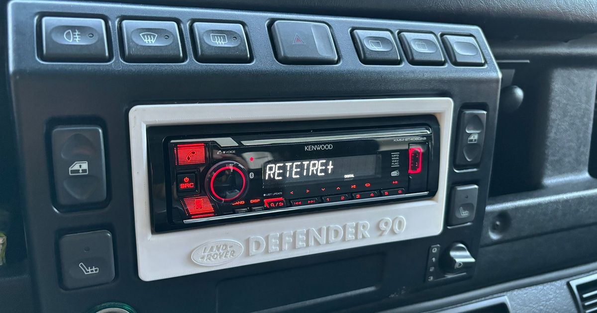 Defender td5 Land Rover Original radio holder replacement by lollopollo ...