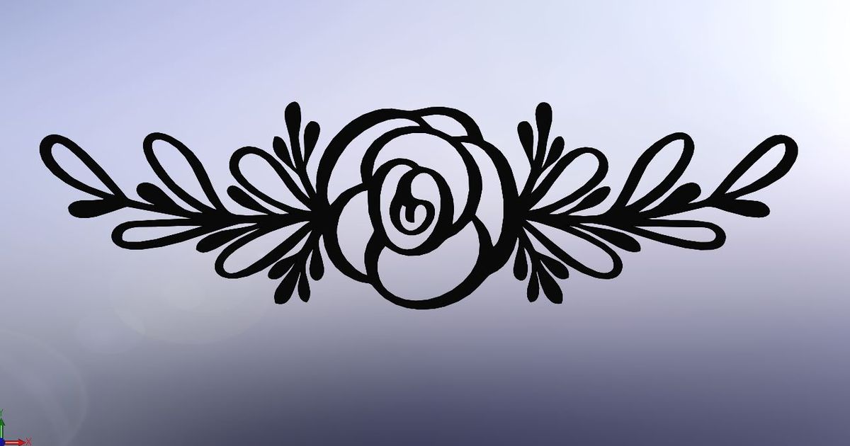 wall flower, 2d flower, line art flower, 2d art flower, flower ...