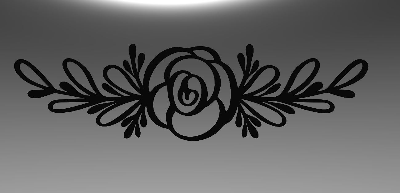 wall flower, 2d flower, line art flower, 2d art flower, flower ...