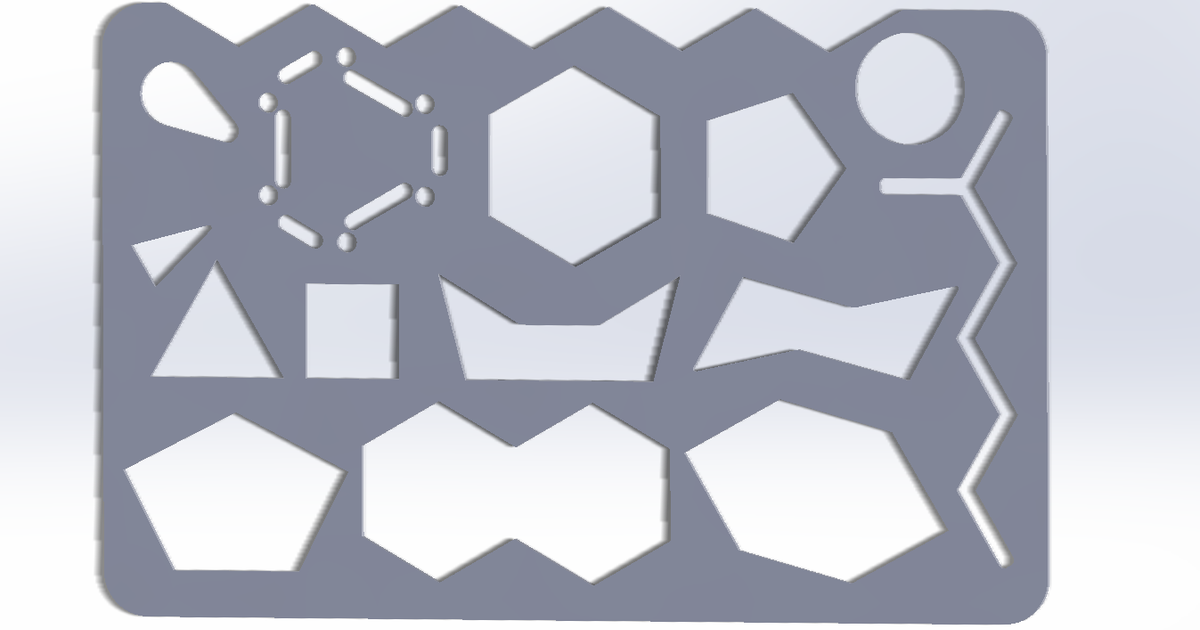 Chemistry Stencil by Distantb | Download free STL model | Printables.com