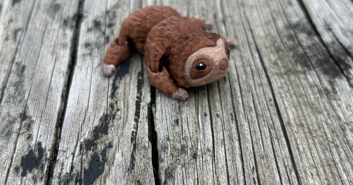Baby Sloth Fidget with movable legs by Built_Over_Bot | Printables Store