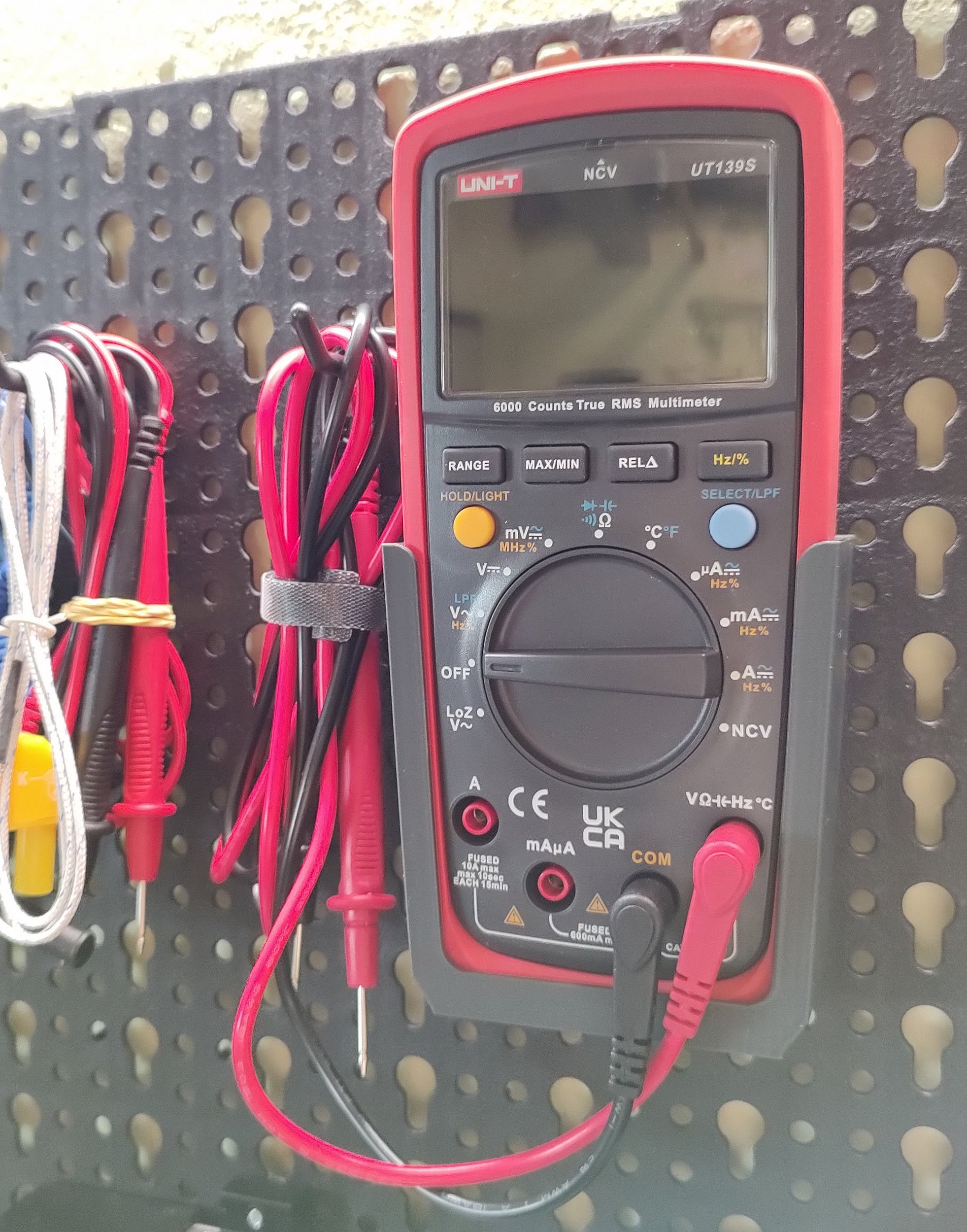 UNI-T UT139S multimeter Parkside pegboard mount by Václav Blaschke ...