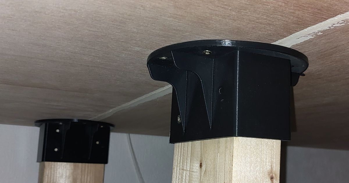2x4 bracket mount base holder by chrbau | Download free STL model ...