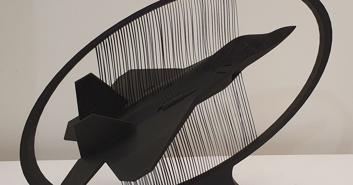 F-22 Raptor - String art display - Side by Raskal | Download free STL ...