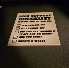 Tech "Support" Badge Clip by drew | Download free STL model ...