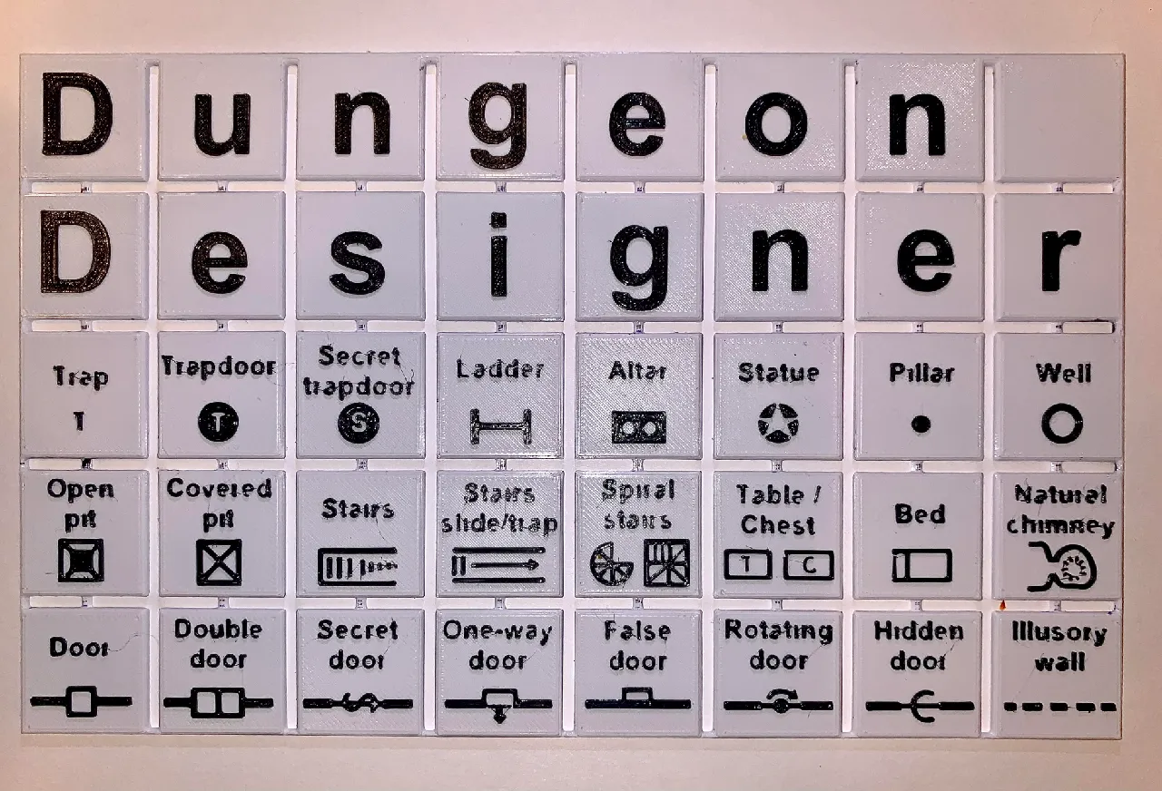Dungeon Designer Dnd Grid Template by Cameron | Download free STL model ...
