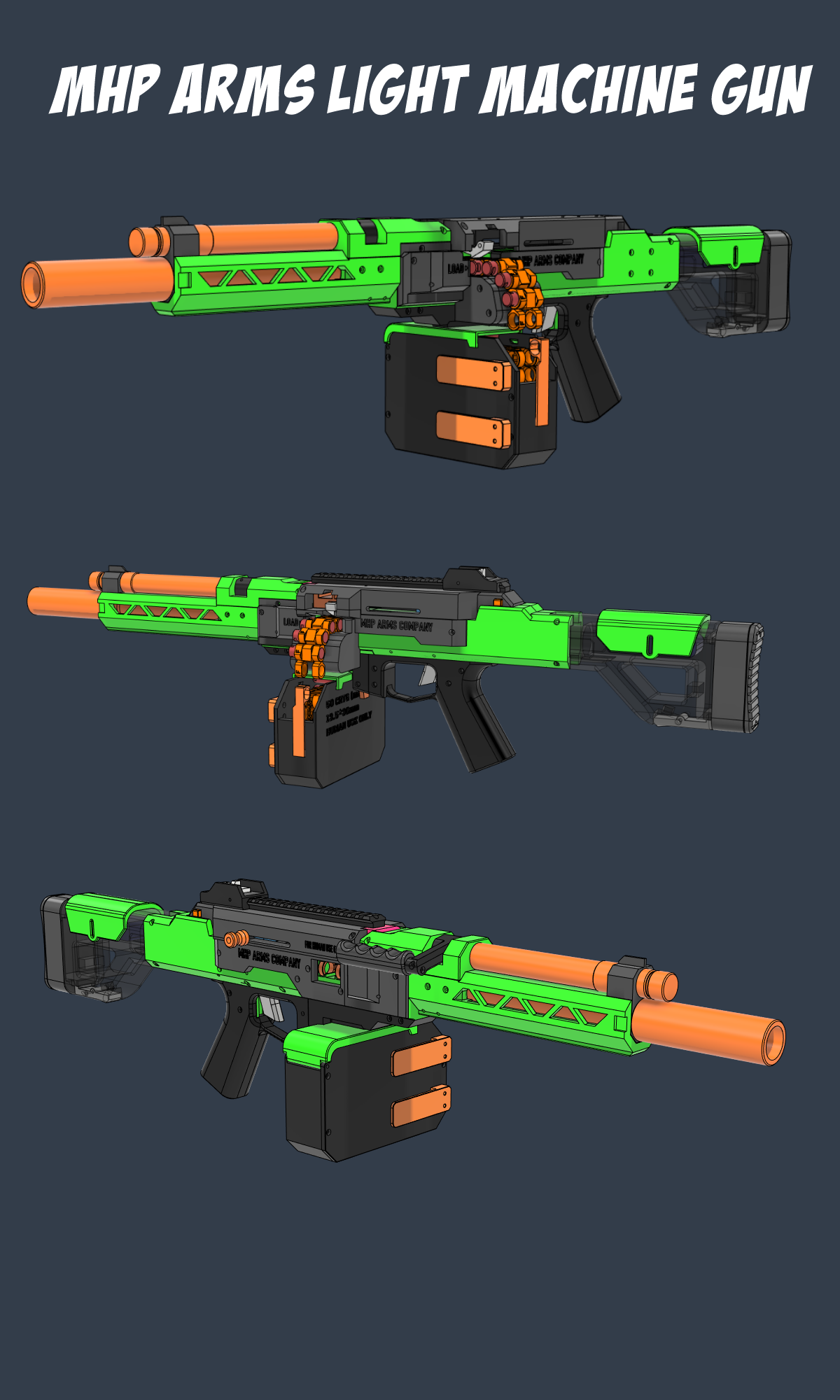 MHP Arms Light Machine Gun by Heath Heil | Download free STL model ...