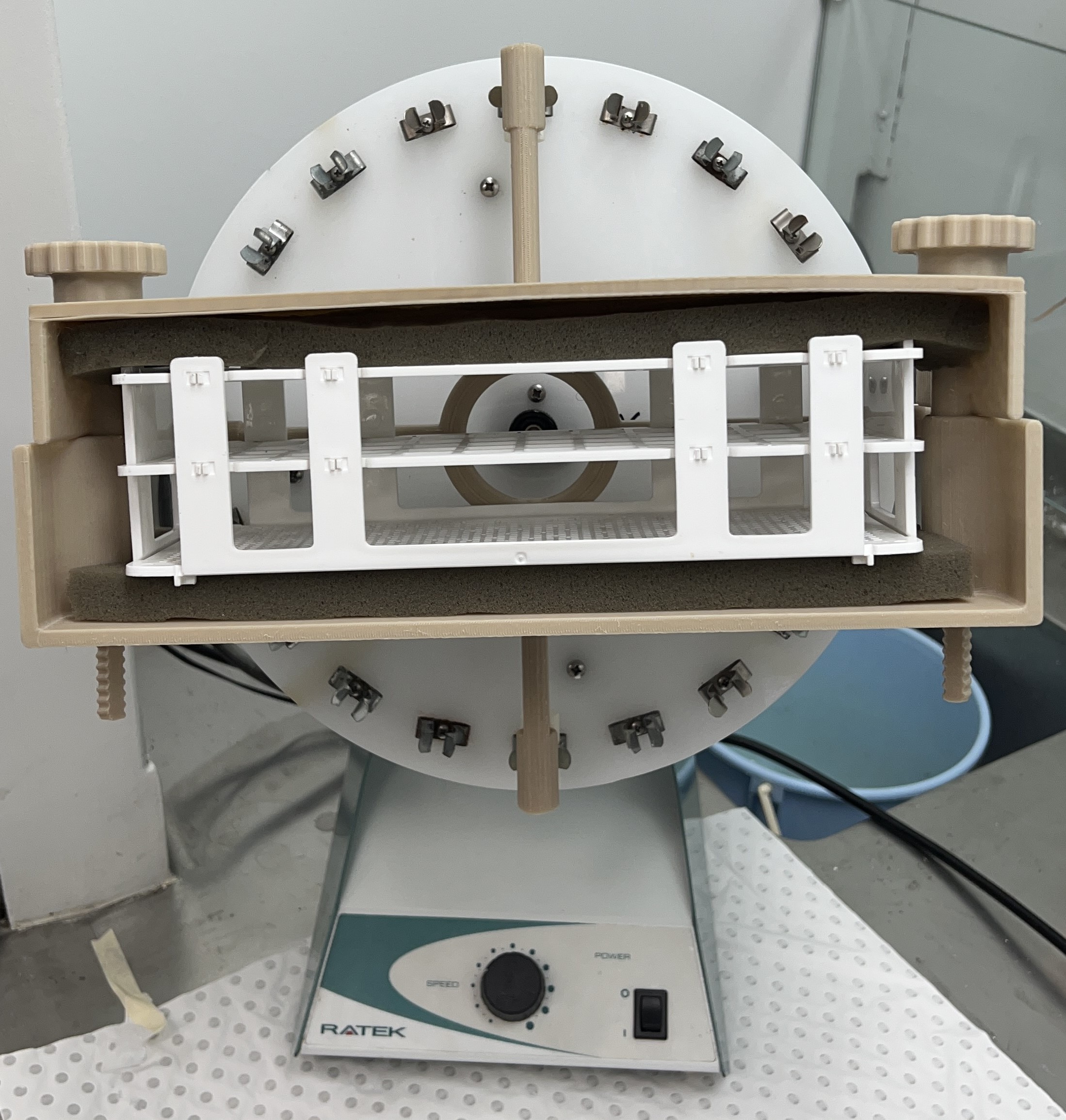 Clip on sample tube rack adaptor for mixing wheel (16mm clips) by ...