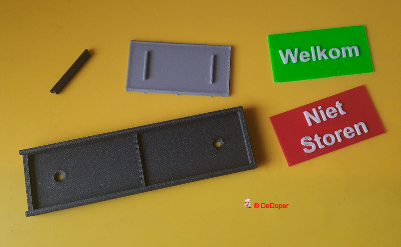 Welkom Niet storen schuifbordje by Dedoper | Download free STL model ...