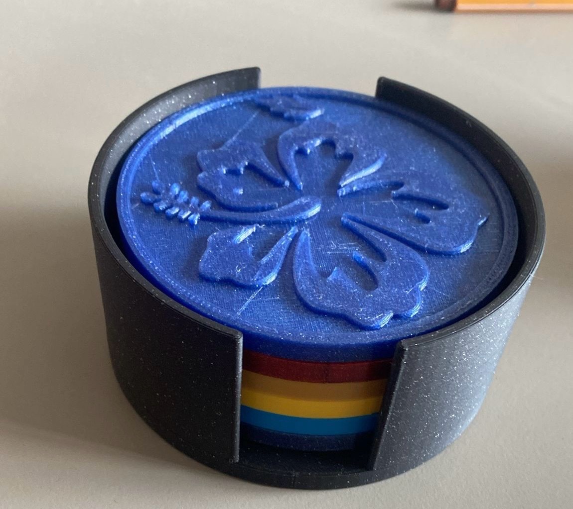 6 Flowers Coasters Theme by Rom Ben Chaim | Download free STL model ...