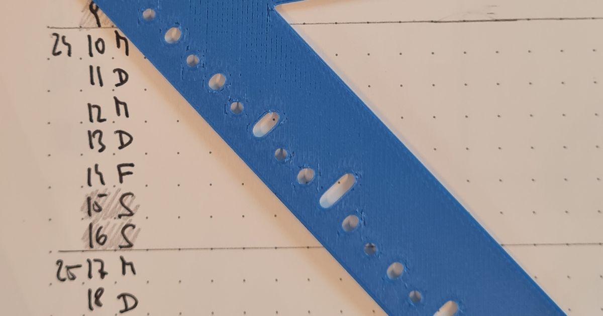 Bullet Journal Ruler, with figures stencil by Hartwig | Download free ...