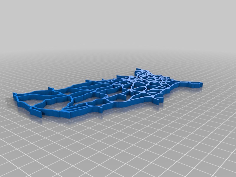 United States Interstate Highway System by KurtM | Download free STL ...