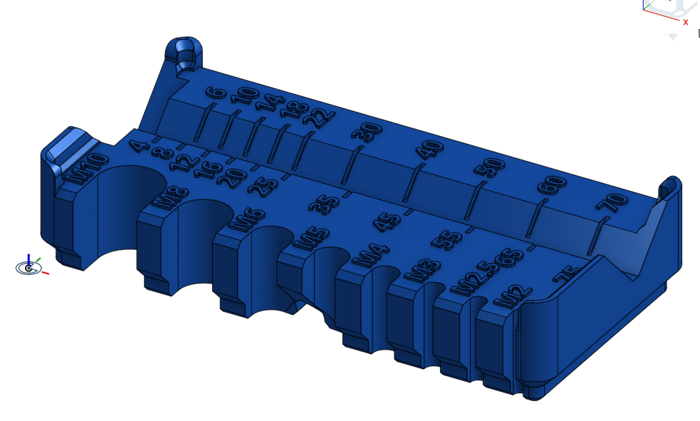 Gridfinity Metric Bolt Measuring Jig by Pierrick | Download free STL model | Printables.com