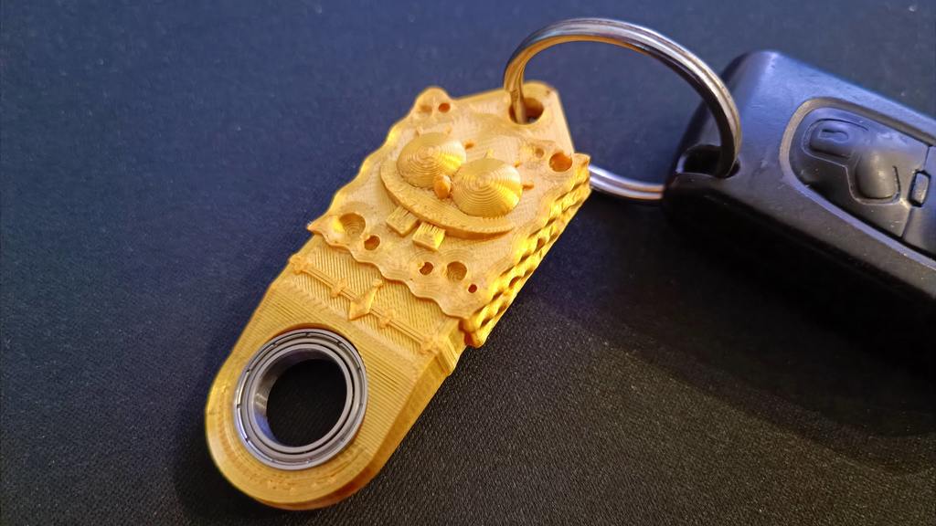 Spongebob Fidget Spinner Keychain by Quim Garrigós | Download free STL ...