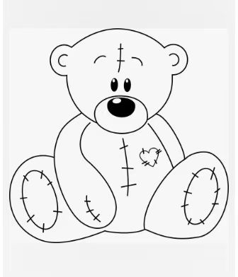 Teddy Bear Drawing Template by yurfeus | Download free STL model ...