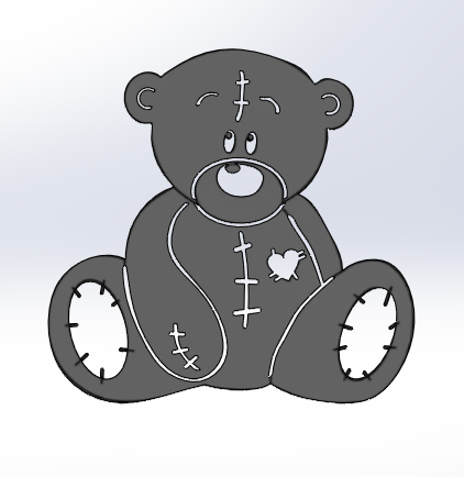 Teddy Bear Drawing Template by yurfeus | Download free STL model ...