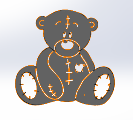 Teddy Bear Drawing Template by yurfeus | Download free STL model ...