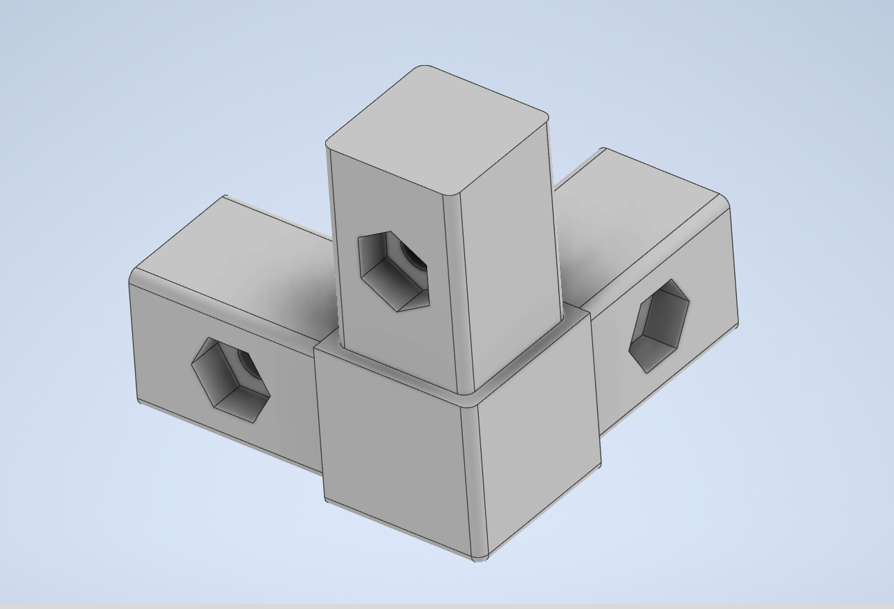 Pipe Connector for 16mm square pipes by hannes | Download free STL ...