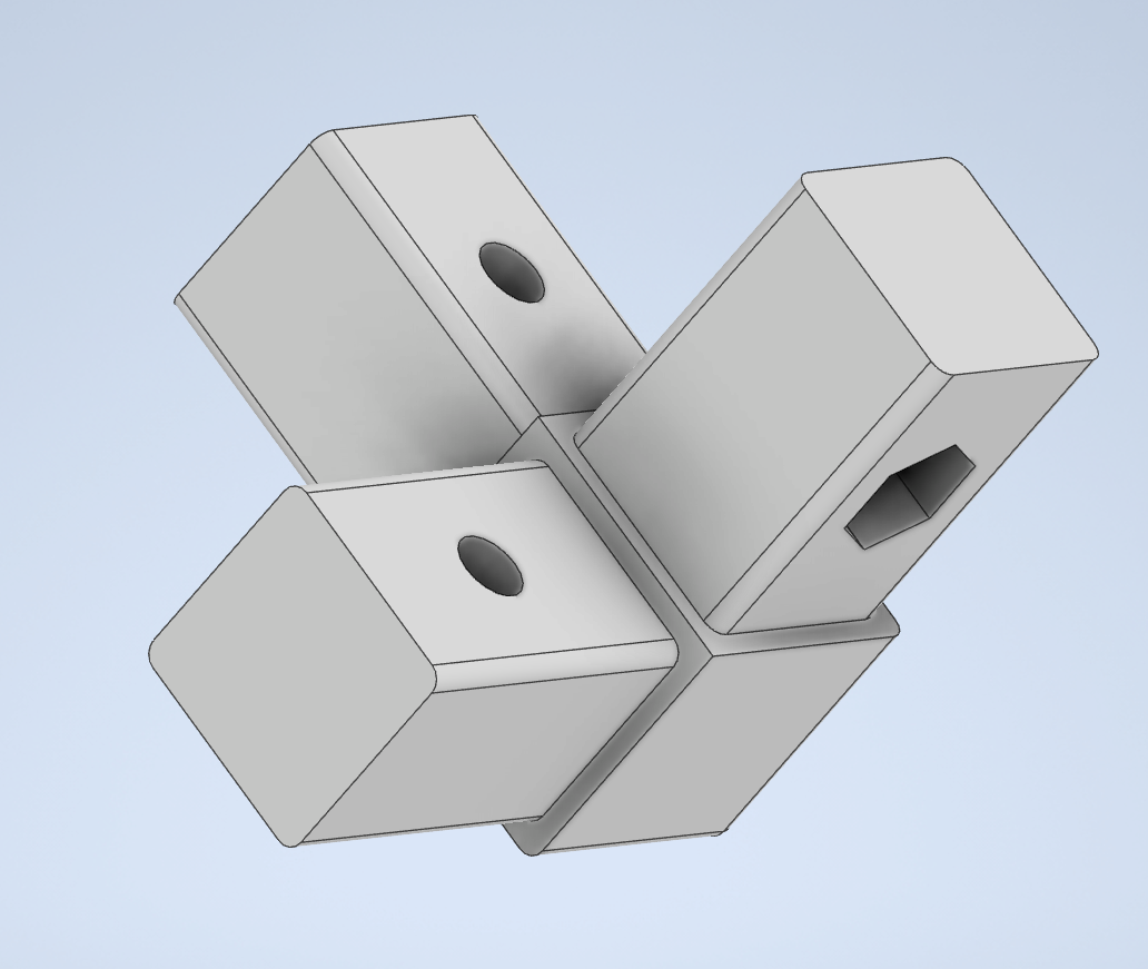 Pipe Connector for 16mm square pipes by hannes | Download free STL ...
