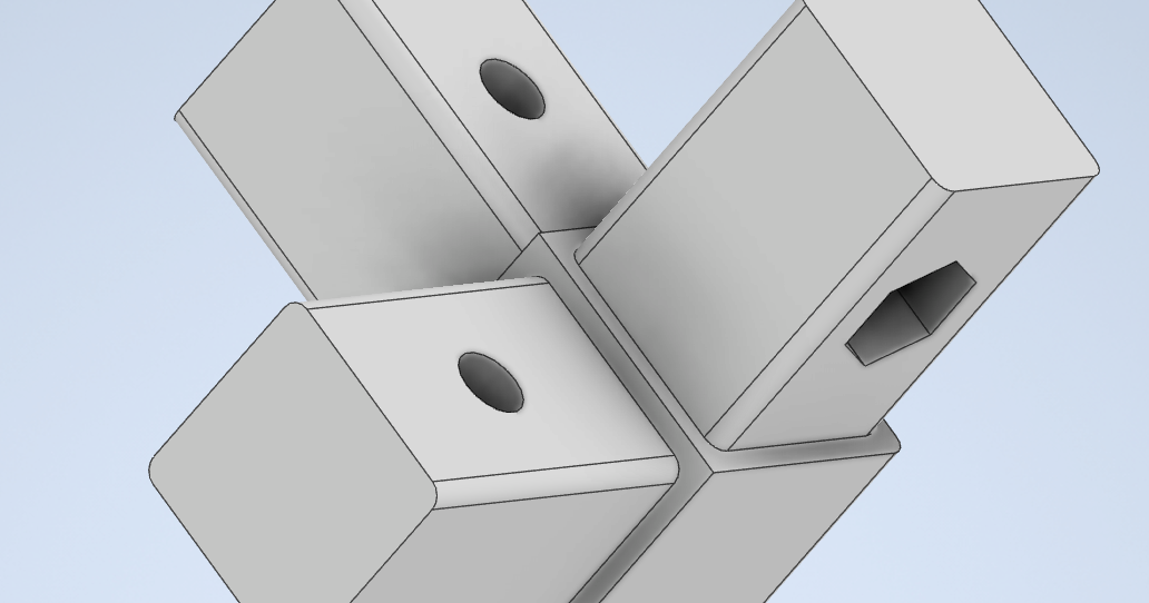 Pipe Connector for 16mm square pipes by hannes | Download free STL ...