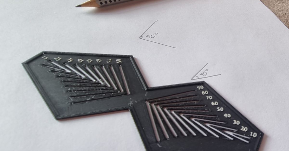 Angle Template by Redulf42 | Download free STL model | Printables.com
