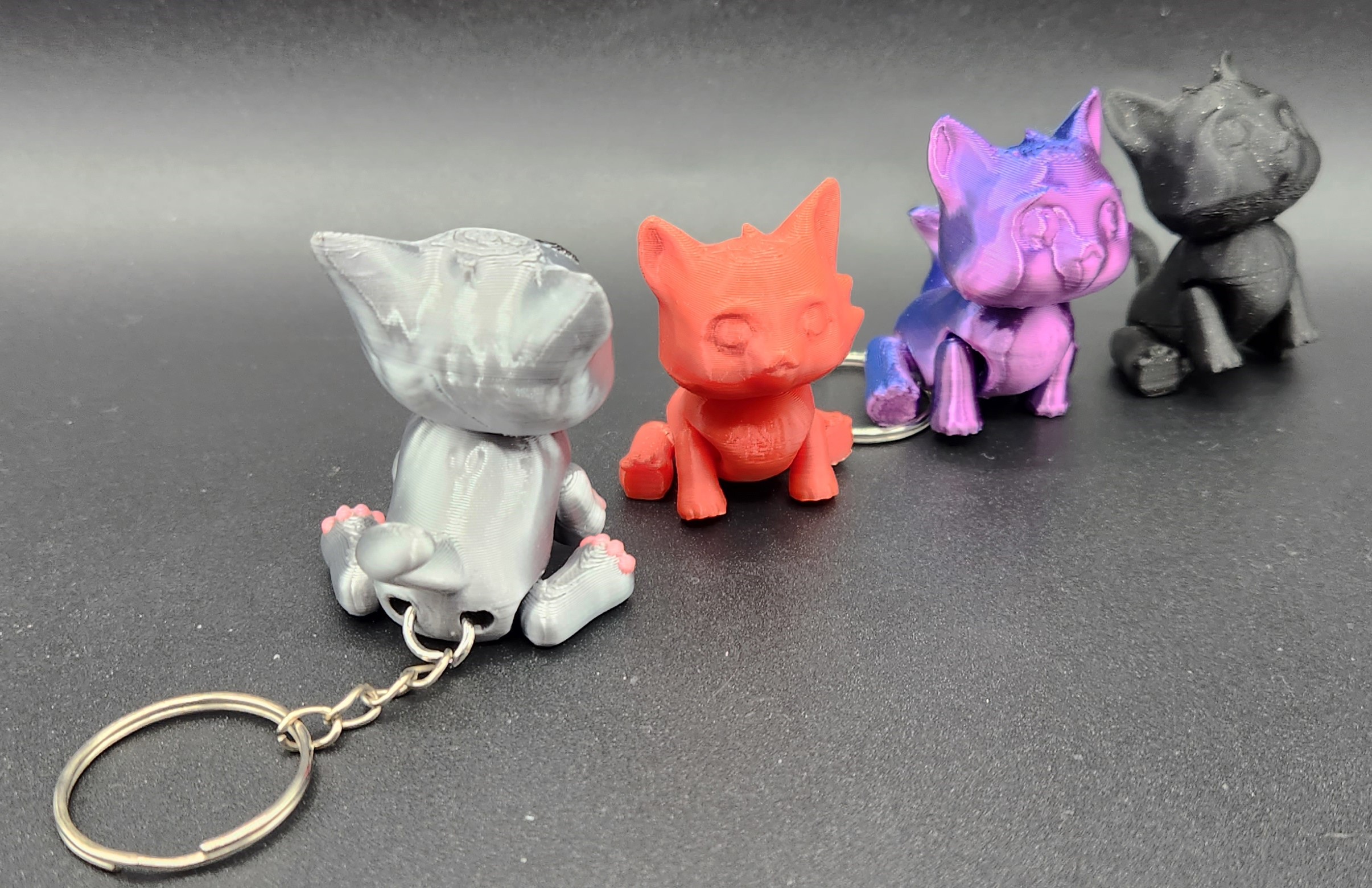 Cute Silk Kitty Keychains by FilliFuu | Printables Store