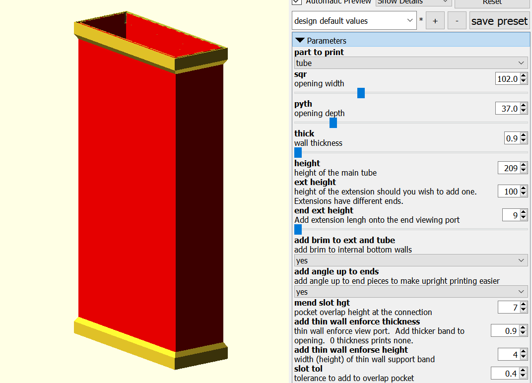 Periscope parts Generator by AlwaysTinkering | Download free STL model ...