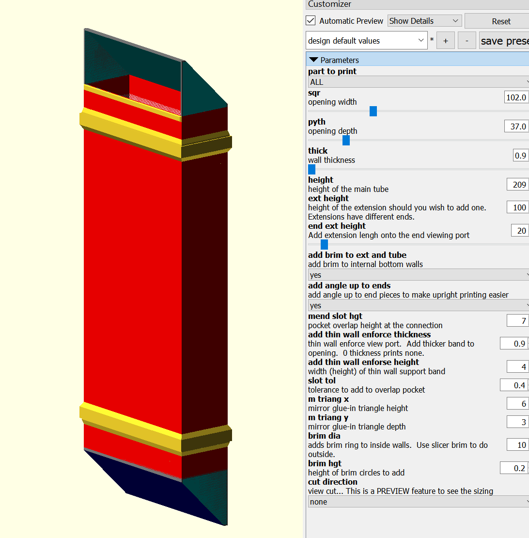 Periscope parts Generator by AlwaysTinkering | Download free STL model ...
